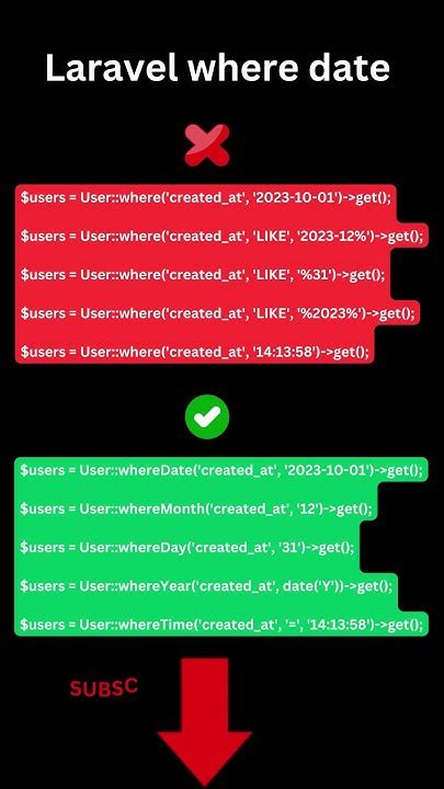 date and time filtering in laravel eloquent advanced querying techniques laravel shorts