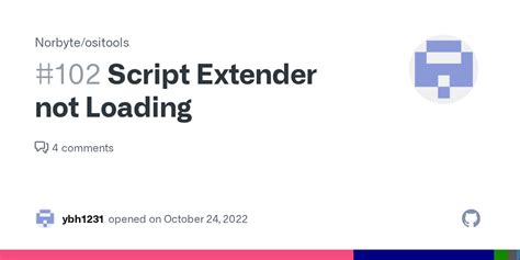 Script Extender Not Loading · Issue 102 · Norbyteositools · Github