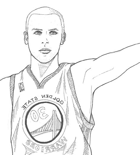 Stephen Curry Coloring Pages Free Printable Templates