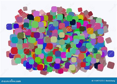 Abstract Conceptual Mixed Pattern Shape Creative Color Drawing And Background Stock Vector