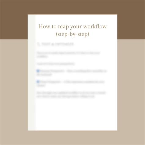 Workflow Mapping Guide Etsy