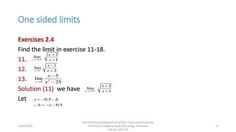 Solution One Sided Limits Limits And Continuity Easy Notes Studypool