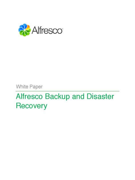 alfresco backup and disaster recovery white paper pdf backup