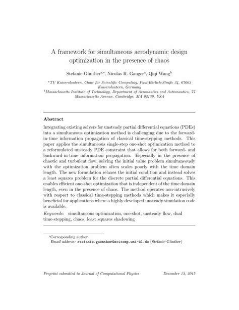 pdf a framework for simultaneous aerodynamic design · pdf filea