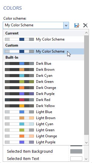 Customizing The Color Scheme