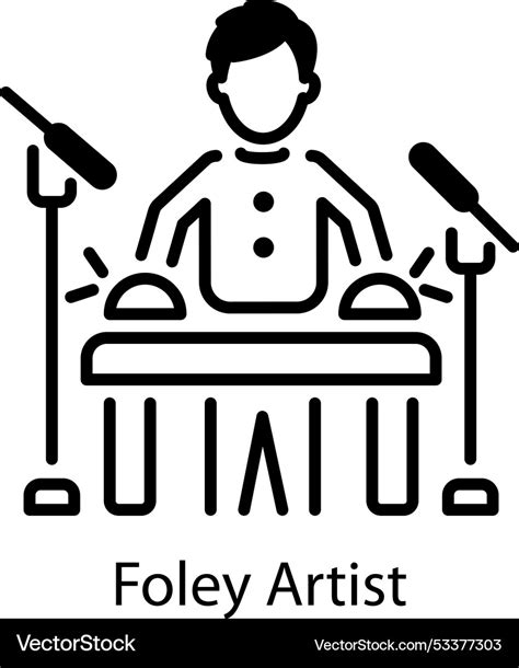 Foley Artist Royalty Free Vector Image Vectorstock