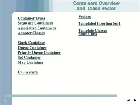 PPT Overview Of Sequence And Associative Containers In C STL PowerPoint Presentation ID