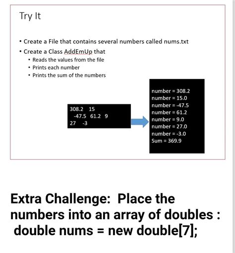 Solved Try It • Create A File That Contains Several Numbers