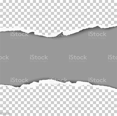 찢어진된 가장자리와 결과 창의 회색 배경 투명 한 장의 종이의 중간에서 구멍을 납치 벡터 템플릿 종이 디자인 0명에 대한 스톡 벡터 아트 및 기타 이미지 Istock