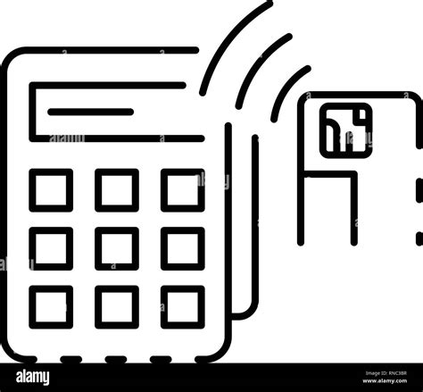 Nfc Terminal Card Payment Icon Outline Style Stock Vector Image Art Alamy
