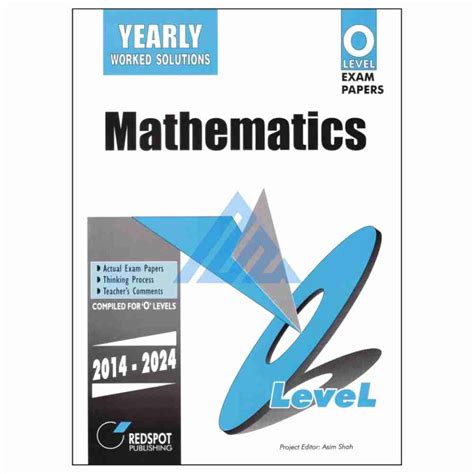 O Level Mathematics Yearly Solved Redspot Maryam Academy Booksellers