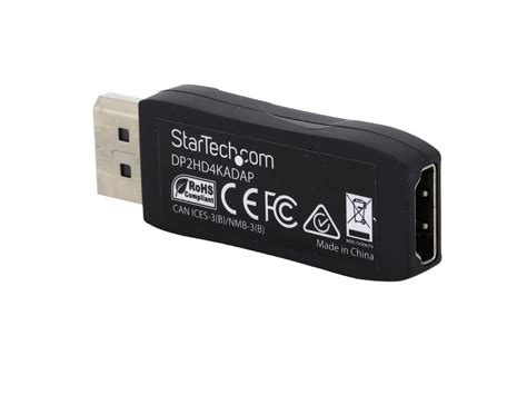 StarTech Com DP2HD4KADAP DisplayPort To HDMI Adapter 4K Newegg Ca