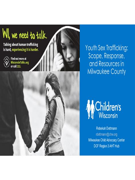Fillable Online Youth Sex Trafficking Scope Response And Resources