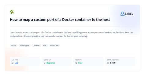 How To Map A Custom Port Of A Docker Container To The Host Labex