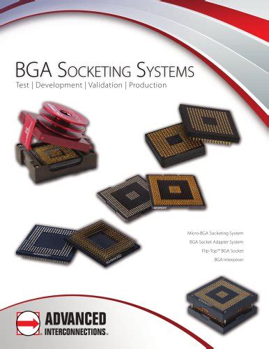 Micro Bga Socket Adapter System Advanced Interconnections Pdf Catalogs Technical