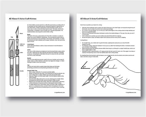 All About X Actocraft Knives Handout My Art Lesson