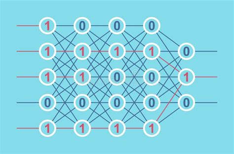 Neural Network Artificial Intelligence Concept Computer Neuron Net Stock Vector Illustration