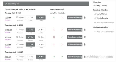 How To Schedule A Meeting With Scheduling Poll In Outlook Microsoft 365 Scripts