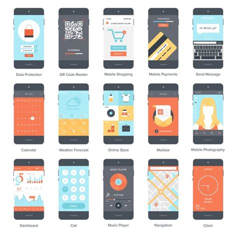 Mobile App Ui Interface Vector Material Free Eps File Mobile App Ui