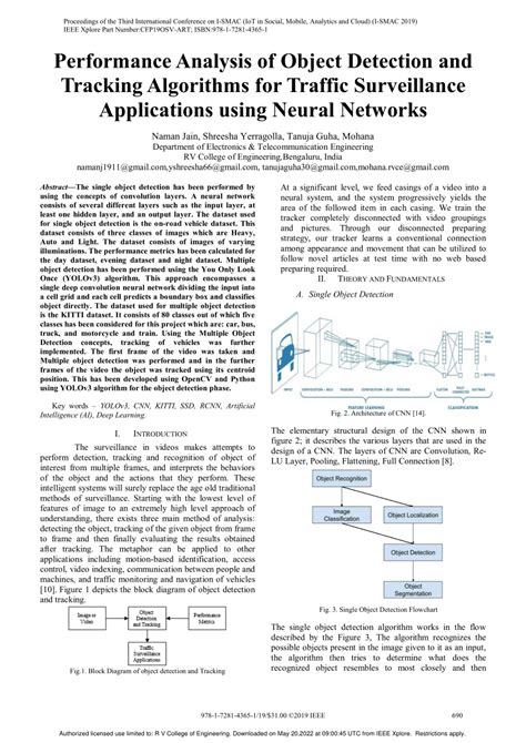 PDF Performance Analysis Of Object Detection And Tracking Algorithms For Traffic Surveillance