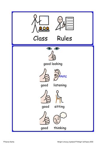 Widgit Class Rules Teaching Resources