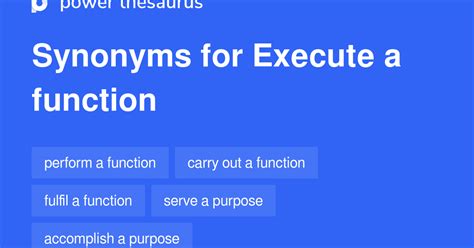 Execute A Function Synonyms 87 Words And Phrases For Execute A Function