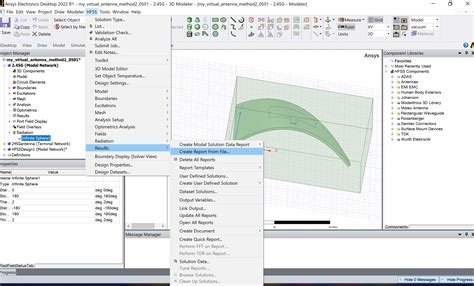 SOLVED HFSS No Far Field Radiation Result Option Even Though I Added My Infinite Sphere