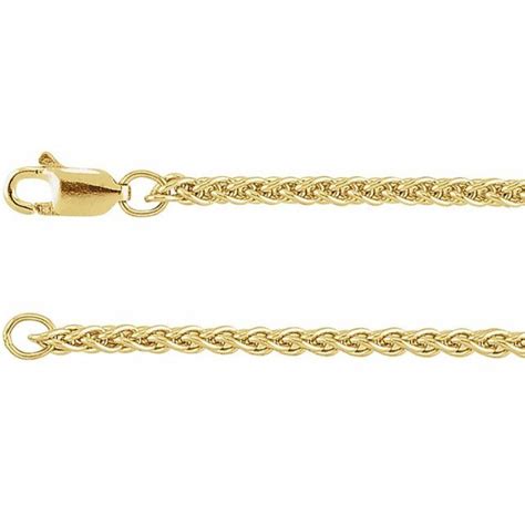 14k Yellow 24 Mm Wheat 16 Chain Rudnick Jewelers