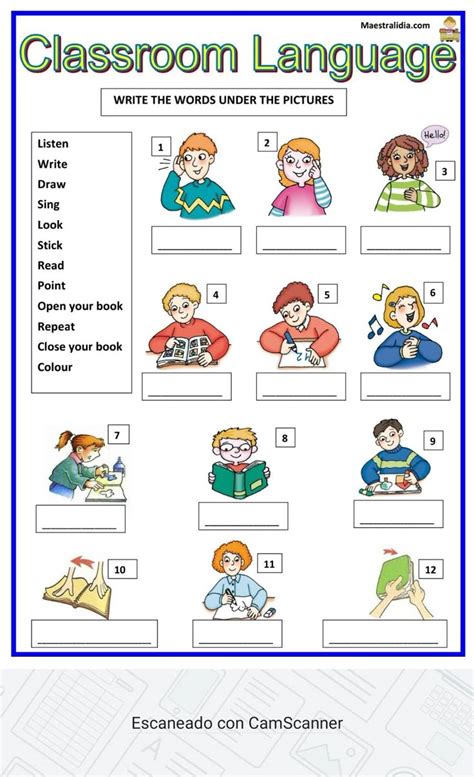 Classroom Commands Worksheet Free Esl Printable Worksheets Made By Teachers Classroom