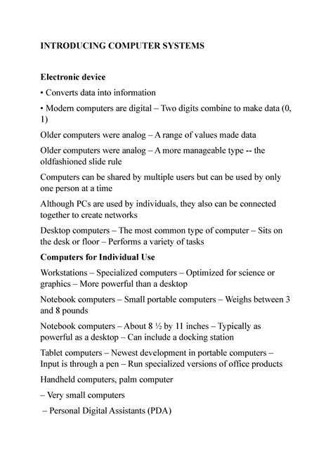 Introducing Computer Systems INTRODUCING COMPUTER SYSTEMS Electronic
