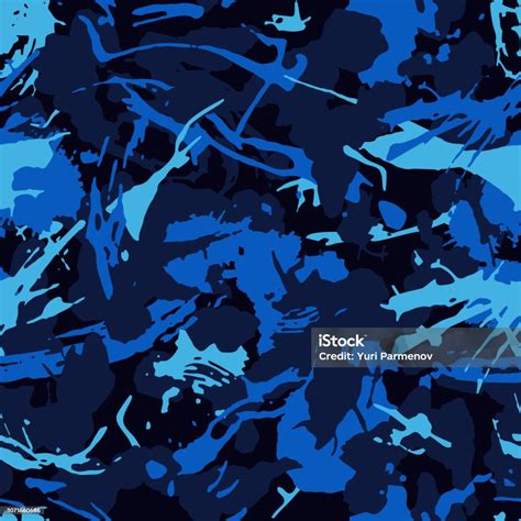 도시 위장 현대 패션 디자인 카 모 군 보호입니다 육군 제복입니다 그런 패턴입니다 그늘 파란 바다 색깔 유행 직물입니다 위장에 대한 스톡 벡터 아트 및 기타 이미지 Istock