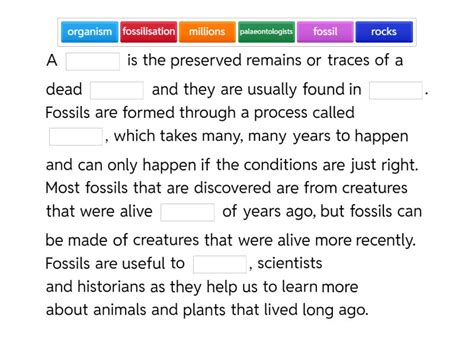 What Is A Fossil Complete The Sentence