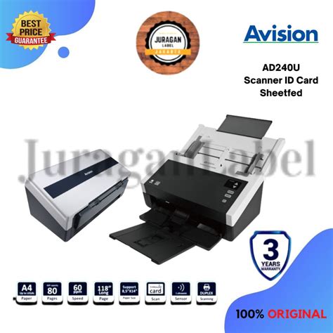 Jual Scanner Avision Ad240 60ppm A4 F4 Id Card Scan Duplex Adf Ad240u Shopee Indonesia