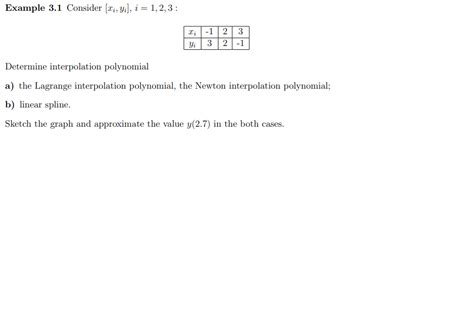 solved example 3 1 consider [xi y₁] i 1 2 3 xi 1 2