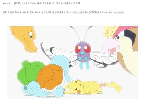 이슈유머 포켓몬스터 최종회 피죤투 25년 만에 재회ㅜㅜ