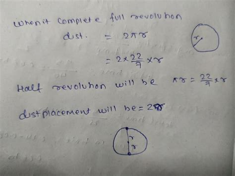 Calculate The Resultant Displacement A Body Moves On A Circular Path Of Radius Of R And