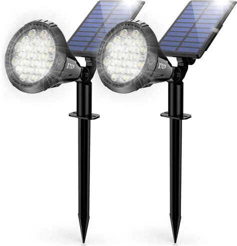 Consciot Warm White Solar Spot Lights Outdoordusk To Dawn 600lm 360