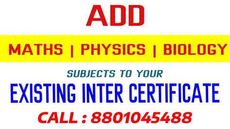 Nios Admission To Write Single Subject Physicsmathsbiology
