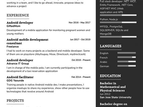Android Developer Resume Example In 2025 Resumekraft