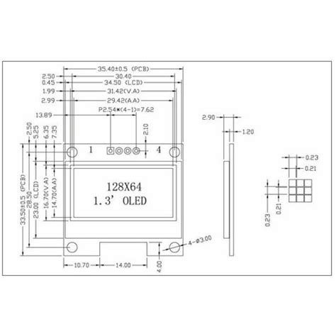 China Inch OLED Display Module X Resolution White Blue Color Pin SH Driver IC I C