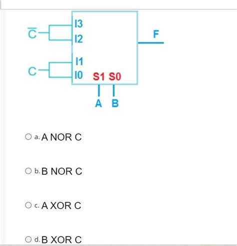Solved A A NOR C B B NOR C C A XOR C D B XOR C Chegg Com
