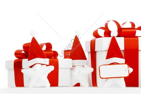 빨간 리본이 달린 흰색 선물 상자 사진 무료 다운로드 Lovepik