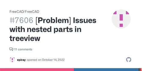 Problem Issues With Nested Parts In Treeview · Issue 7606 · Freecad