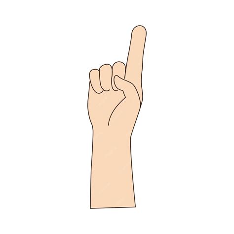 Premium Vector Isolated Hand One Finger Up Gesture Vector