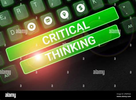 Sign Displaying Critical Thinking Word Written On Sequence Of Stages