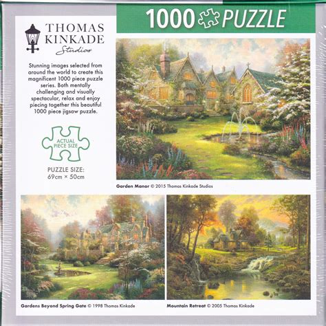 Arrow Puzzles Thomas Kinkade Garden Manor Jigsaw Puzzle 1000 Piec