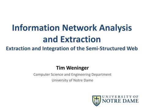 Ppt Information Network Analysis And Extraction Extraction And
