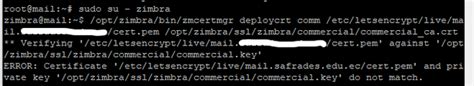 Certificate Private Key And Commercial Key Do Not Match Zimbra Forums