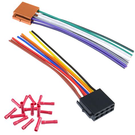 Jayubien Car Radio Stereo Wiring Harness Adapter 16pin Iso Radio Wire