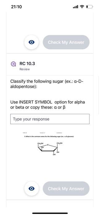 Solved Classify The Following Sugar Ex A Daldopentose